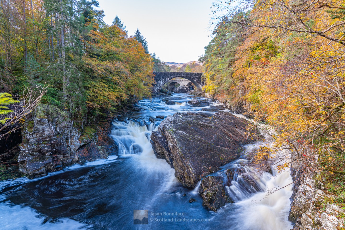 Scotland-Landscapes.com - Invermoriston Falls, Bridges & Autumn Colours