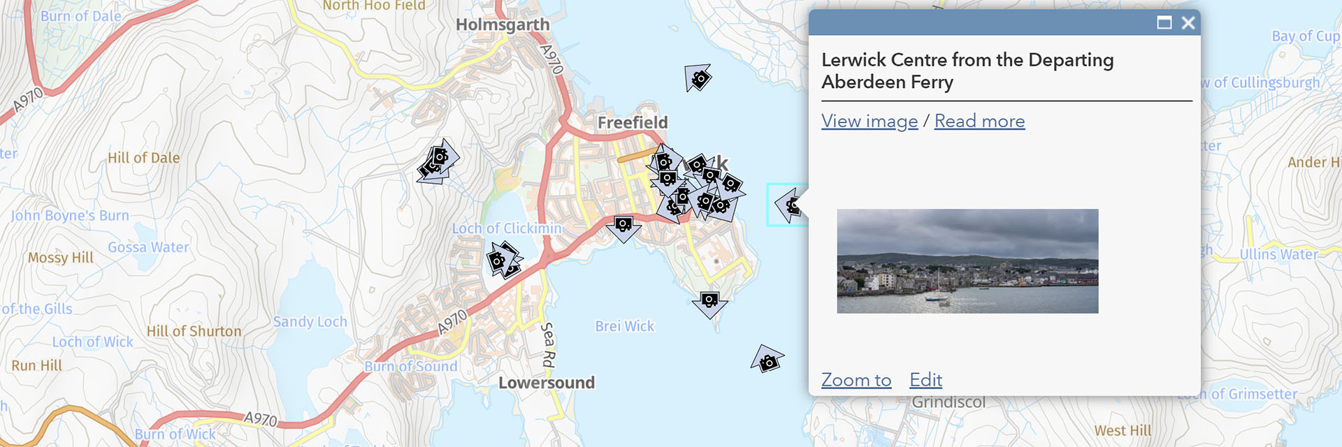 Interactive map of the Shetland Islands